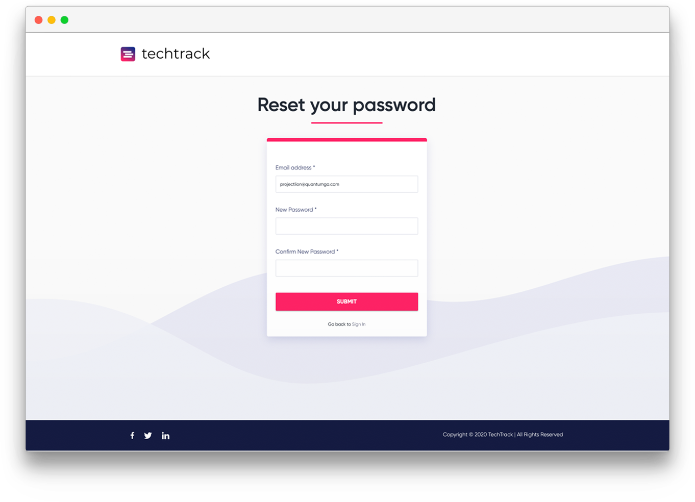 Password Reset | TechTrack by Quantum Growth Advisors